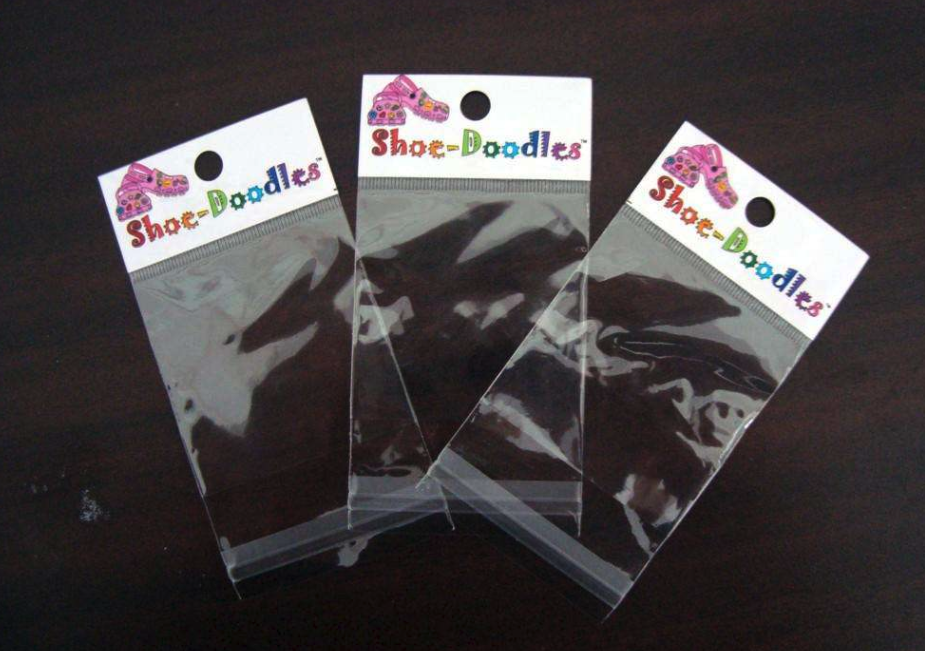 The card head bag, the top of the bag is pressed